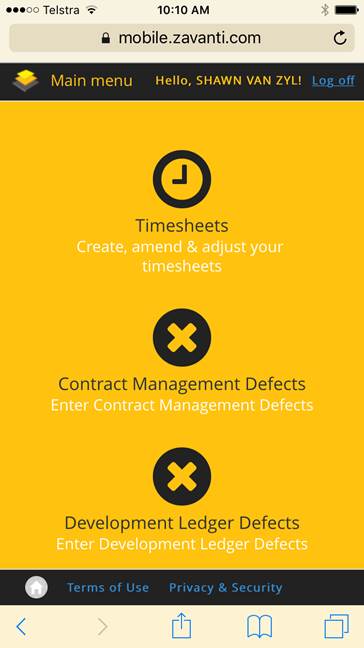 Timesheet entry