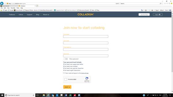 Registration with Colladium